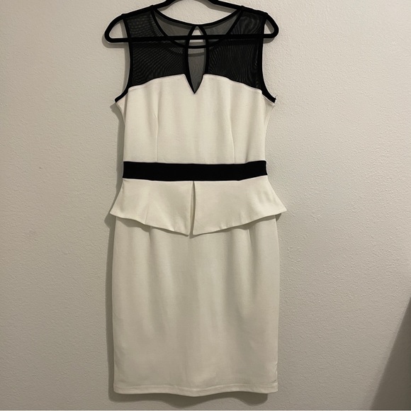 Oasis | Dresses | Oasis By Foschini White And Black Peplum Style Dress ...